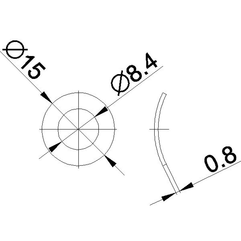 Haas + Sohn ND-PODLOZKA M8 (D8,4) DIN 137B